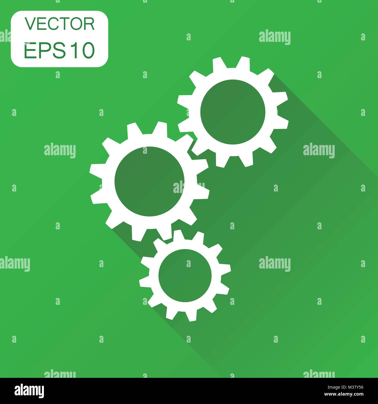 Gear icon. Business concept cogwheel gear pictogram. Vector ...