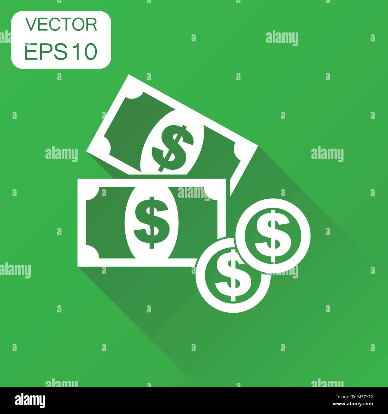 Money dollar icon. Business concept money coins pictogram. Vector ...