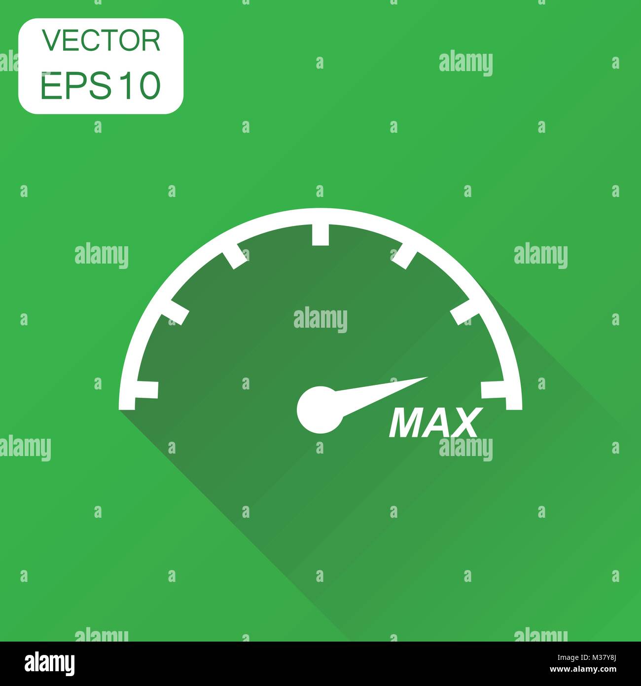 Speedometer, tachomete icon. Business concept max speed pictogram ...