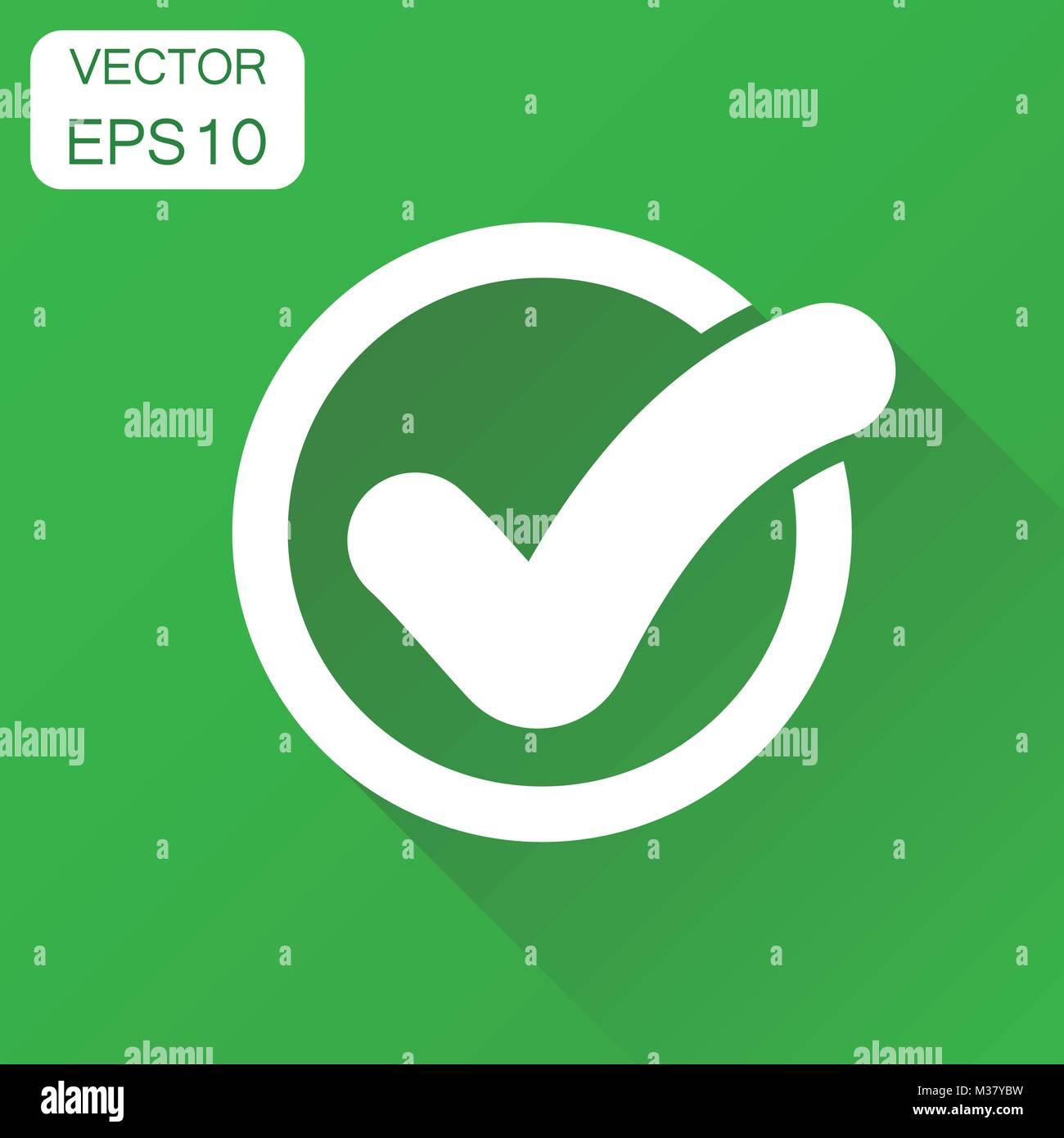 Check mark icon. Business concept tick, yes, ok, accept pictogram ...