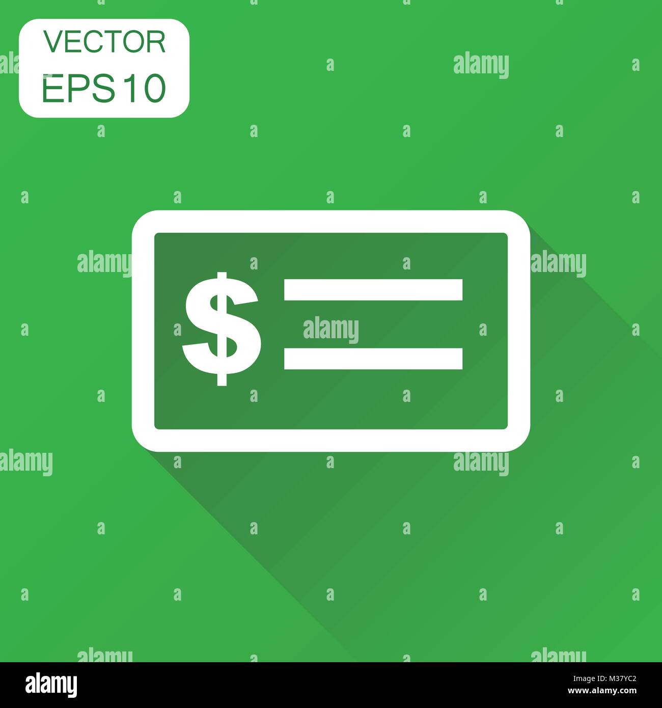 Check money icon. Business concept banking checkbook pictogram. Vector ...
