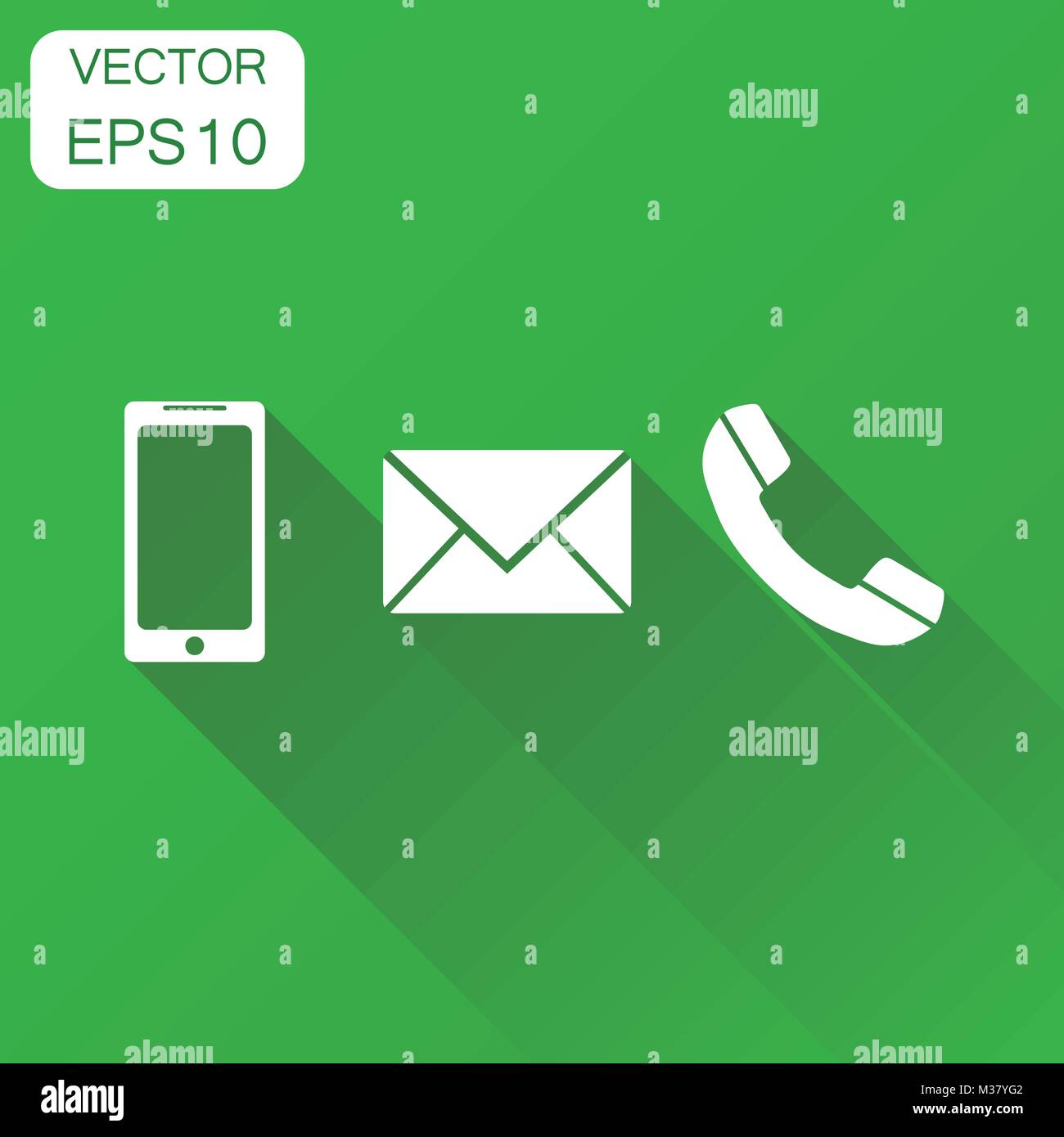 Phone icon. Business concept smartphone, phone, message envelope ...