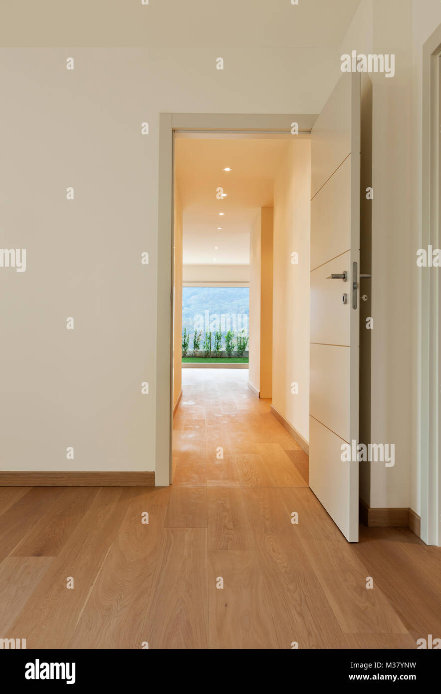 new apartment, empty corridor, open doors Stock Photo - Alamy