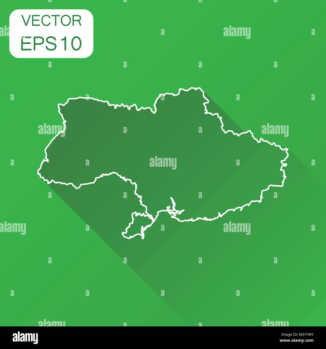 Ukraine map icon. Business cartography concept outline Ukraine ...