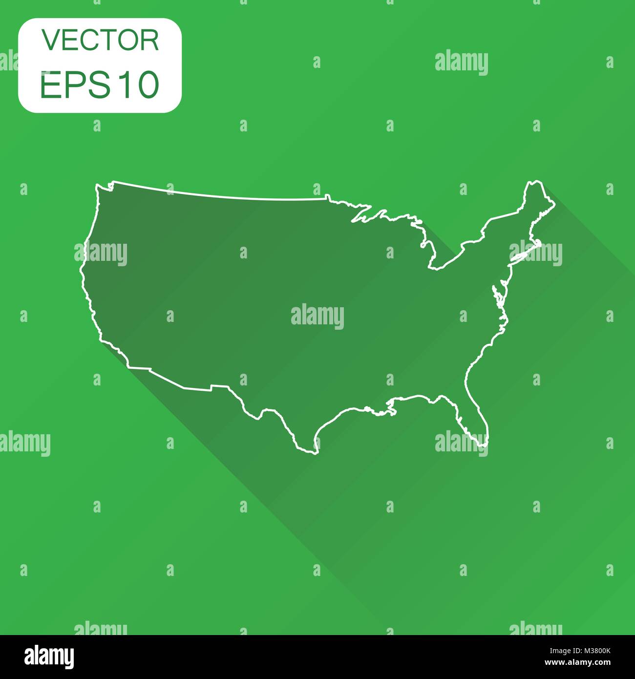 USA map icon. Business cartography concept outline United States of ...