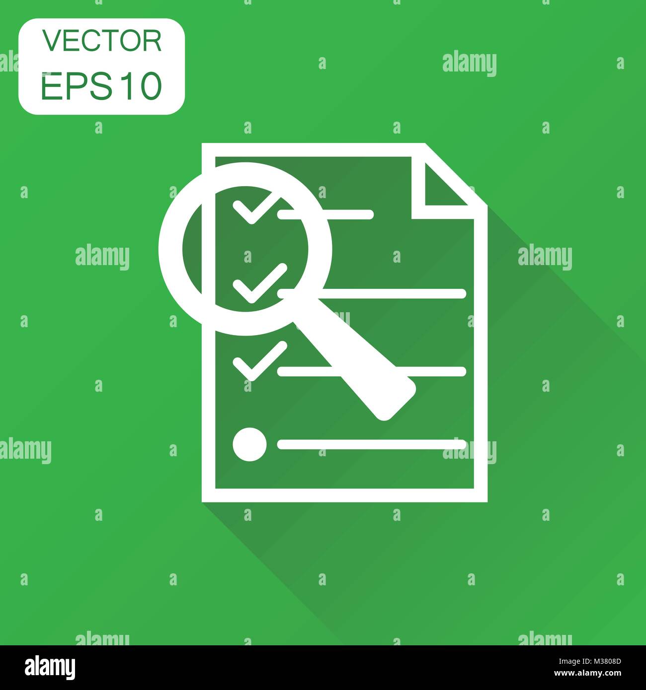File document zoom icon. Business concept document pictogram. Vector ...