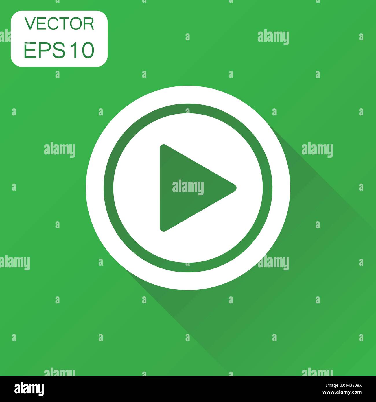 Play button web icon. Business concept play pictogram. Vector ...