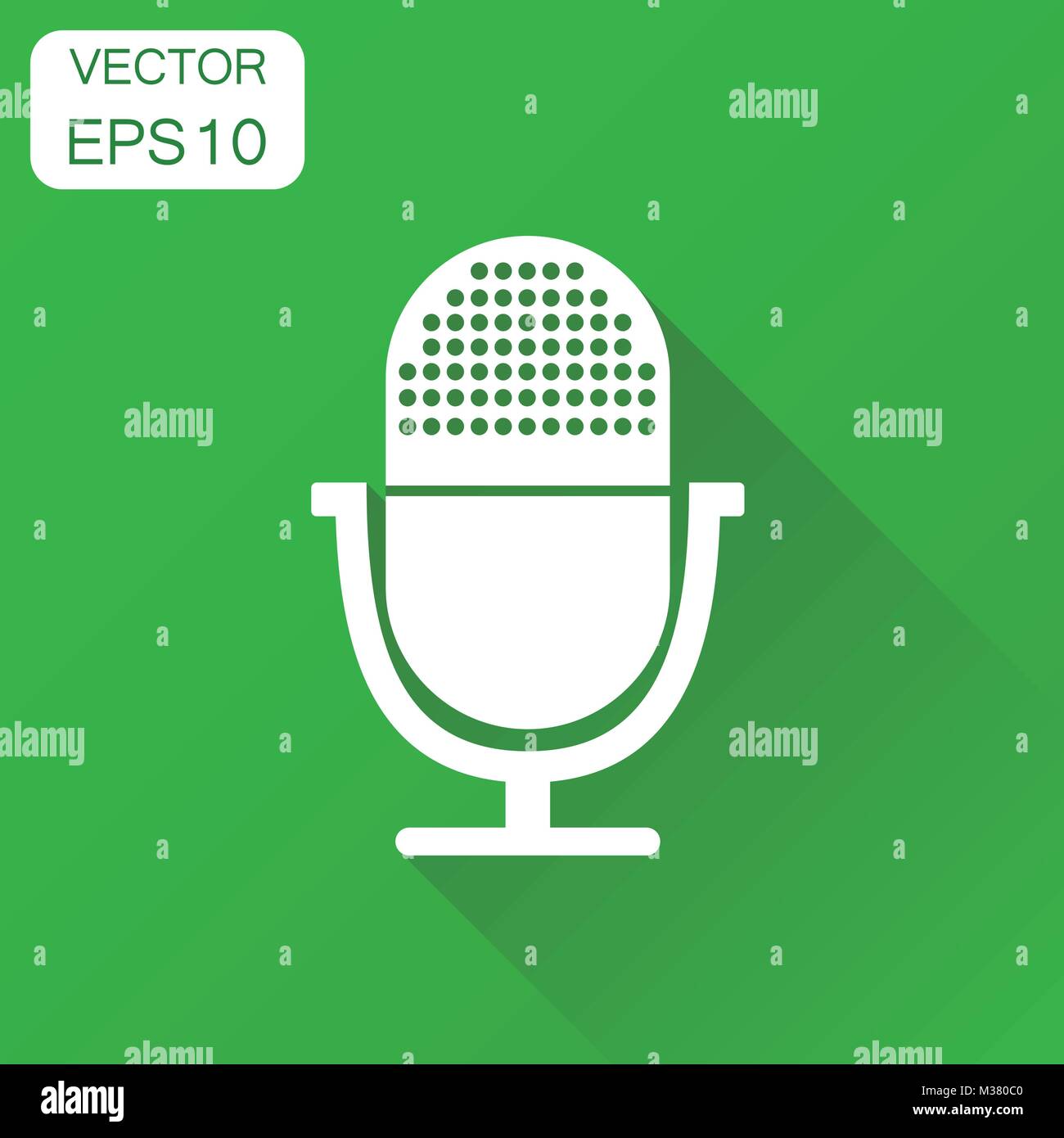 Microphone icon. Business concept microphone pictogram. Vector ...