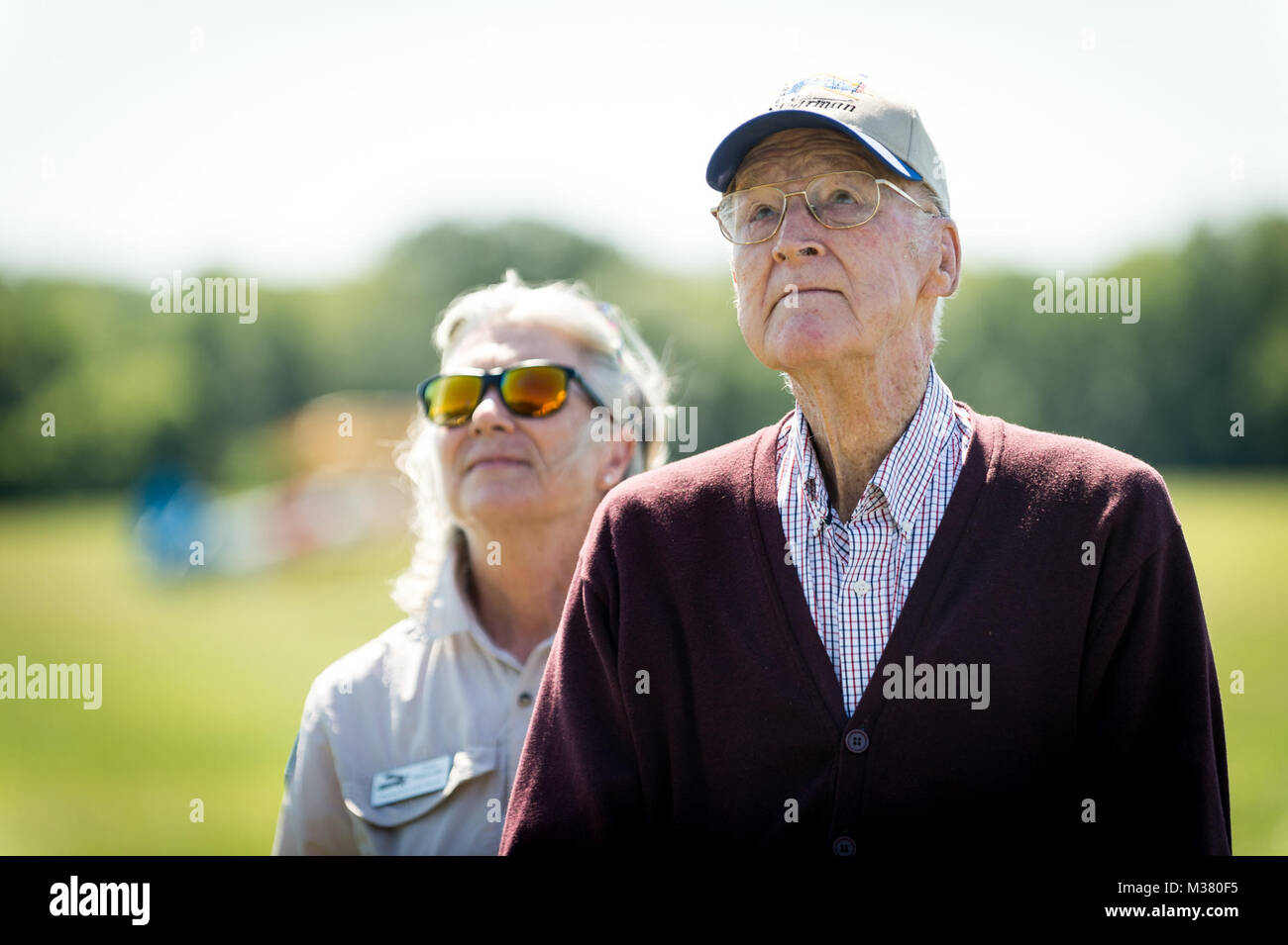 Al Tucker Jr. and his daughter, Sue Tucker Brander, watch Dave Brown ...