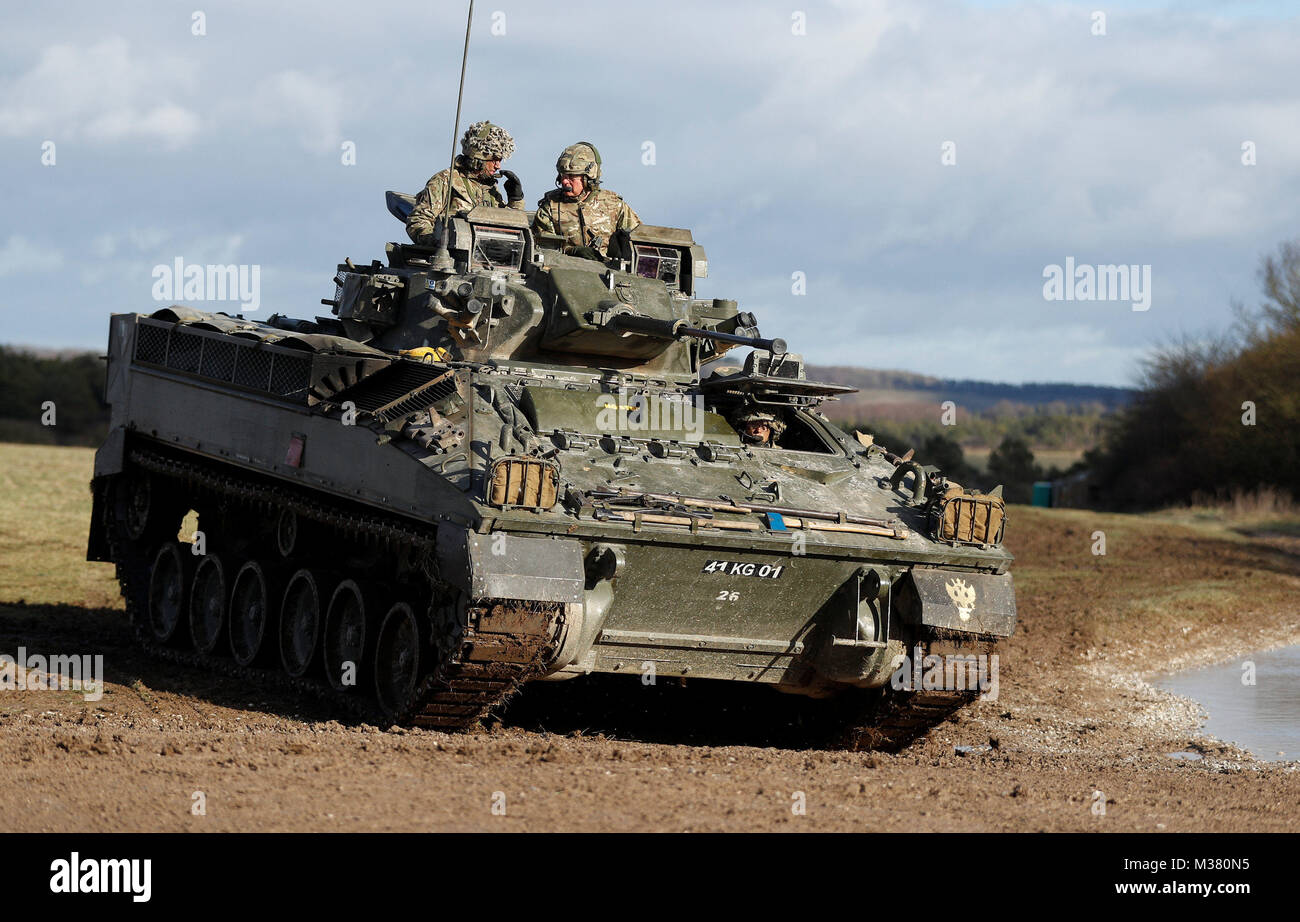 Warrior tracked armoured vehicle during hi-res stock photography and ...