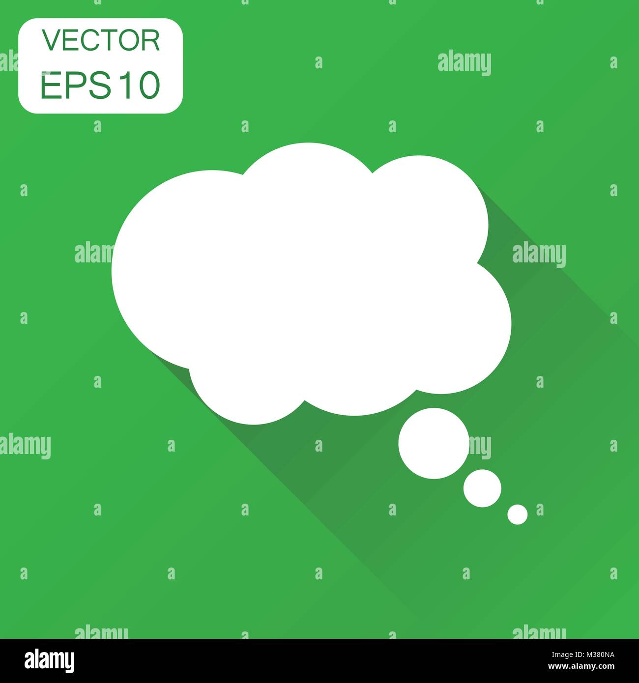 Thought bubble icon. Business concept speech bubble pictogram. Vector ...