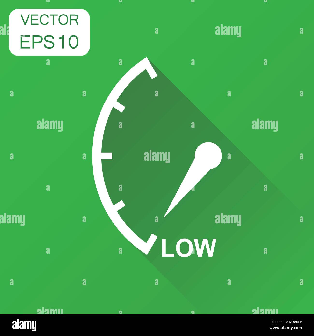 Speedometer, tachometer, fuel low level icon. Business concept low ...