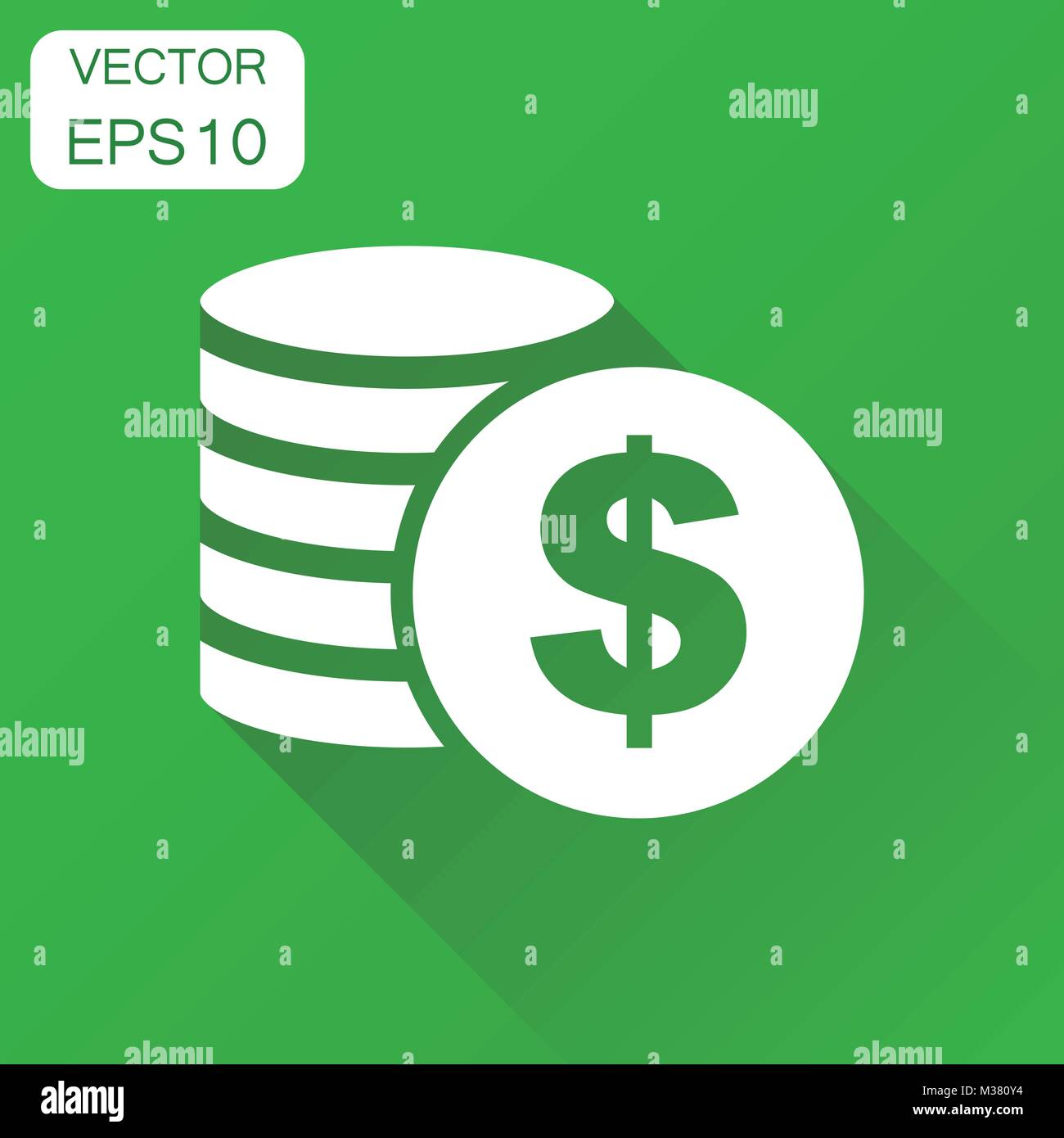 Money coin icon. Business concept dollar coins pictogram. Vector ...