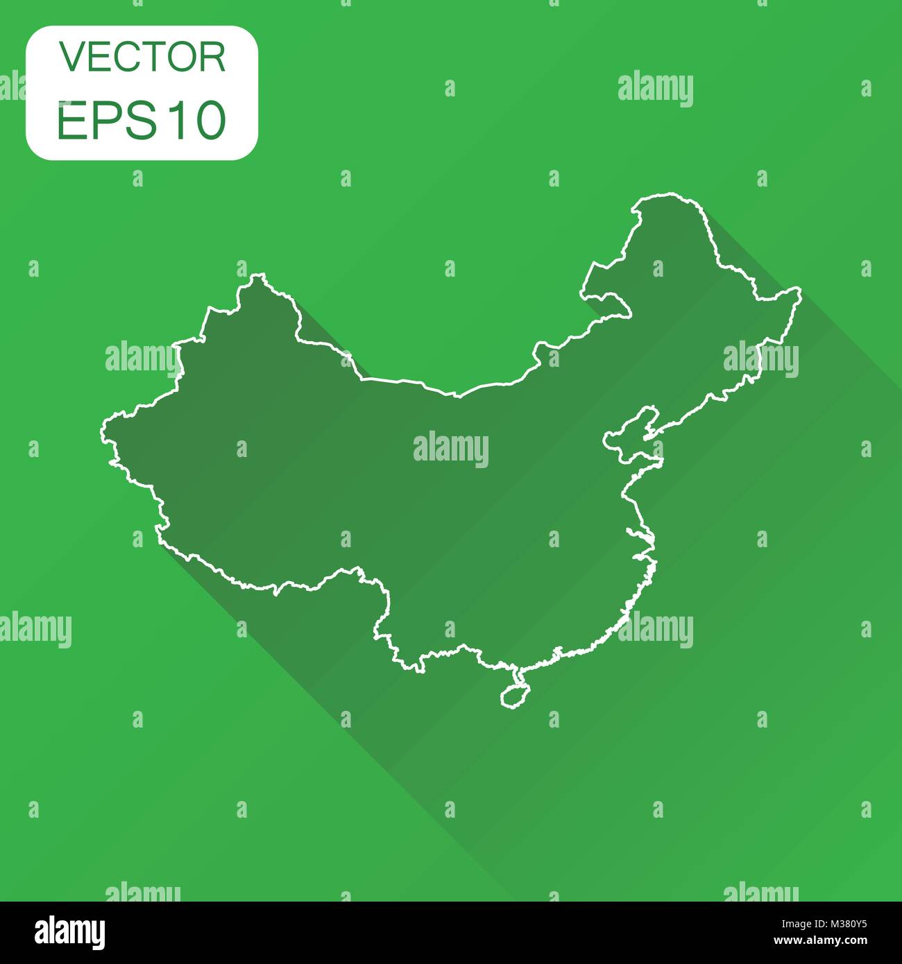 China map icon. Business concept China line map pictogram. Vector ...