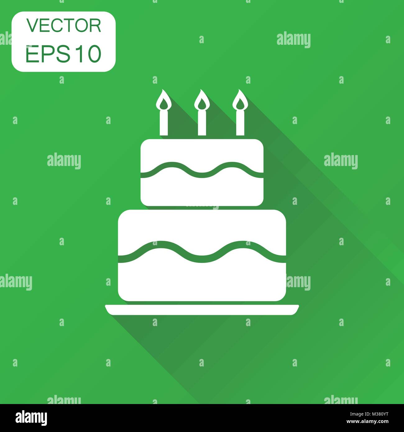 Cake muffin icon. Business concept baking pie desert pictogram. Vector ...