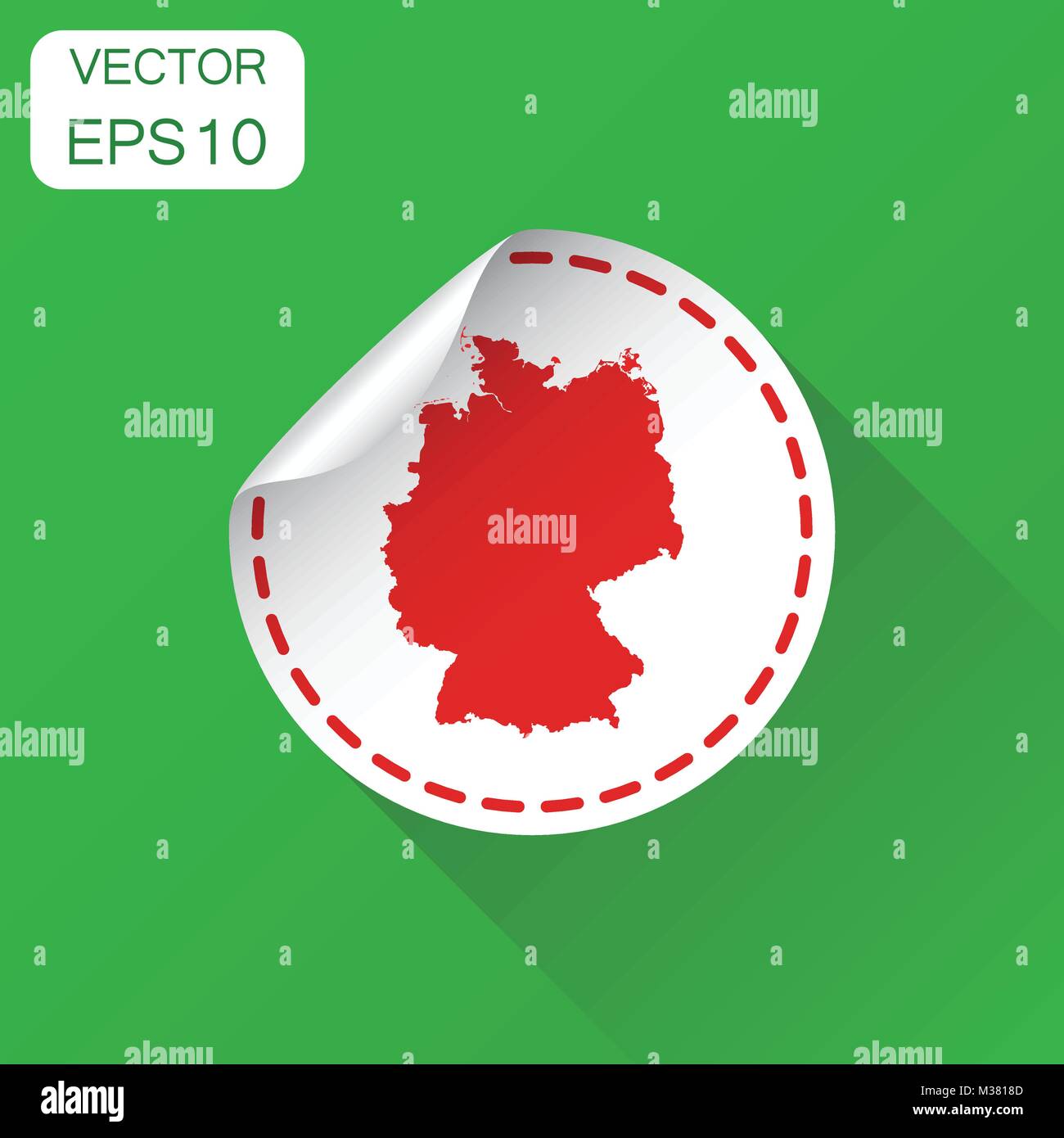 Germany sticker map icon. Business concept Germany label pictogram ...
