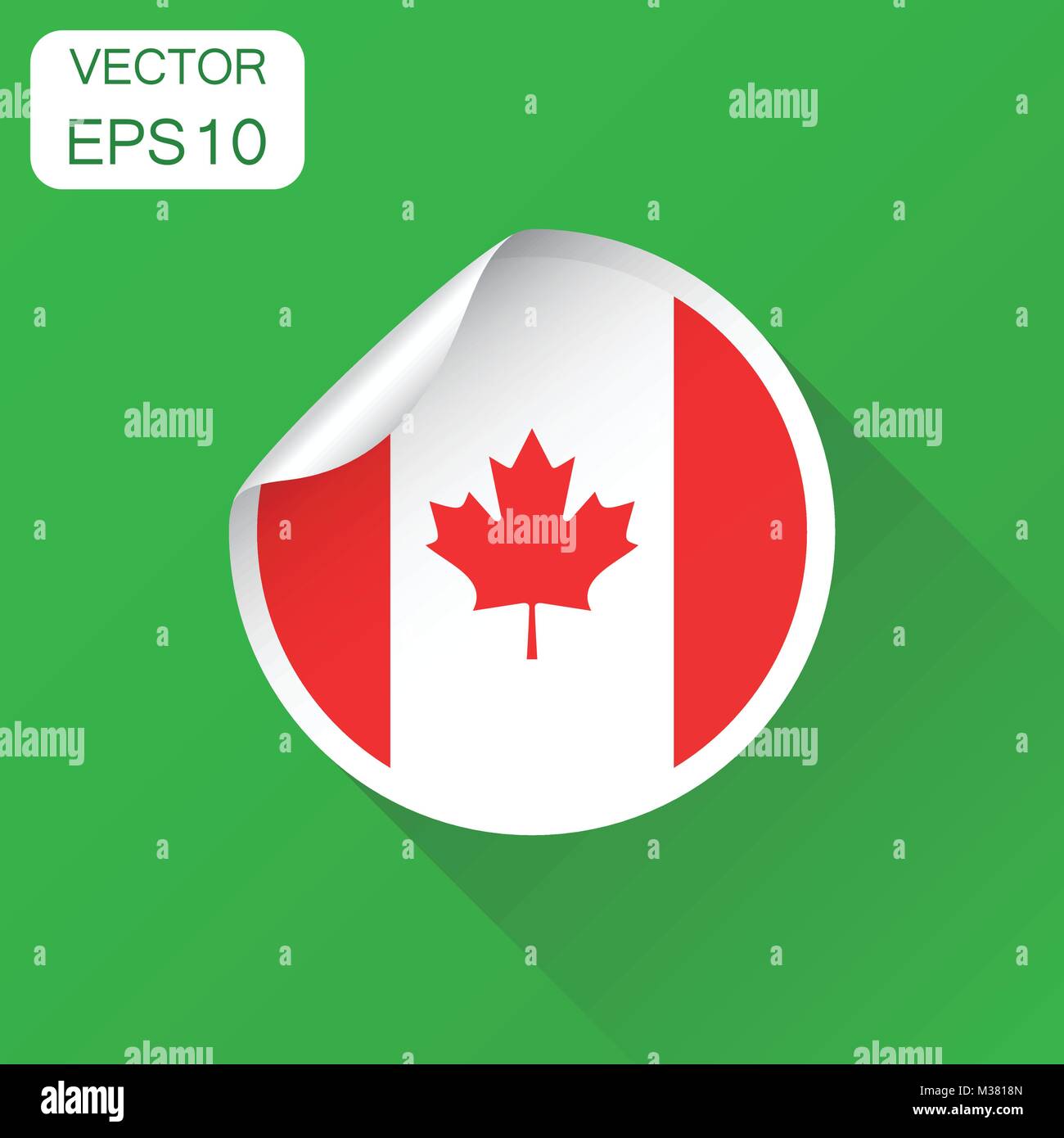 Canada sticker flag icon. Business concept Canada label pictogram ...