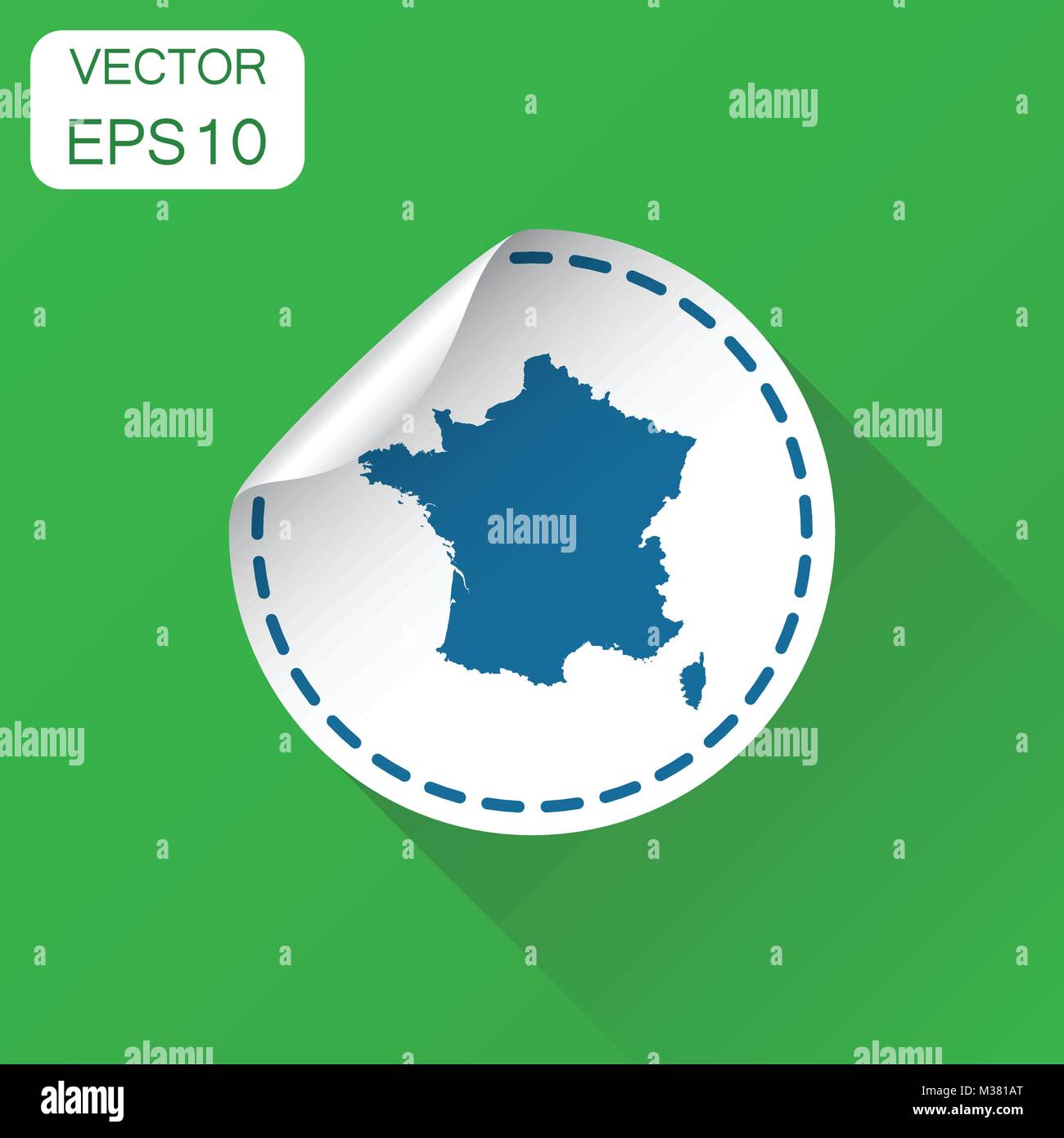 France sticker map icon. Business concept France label pictogram ...