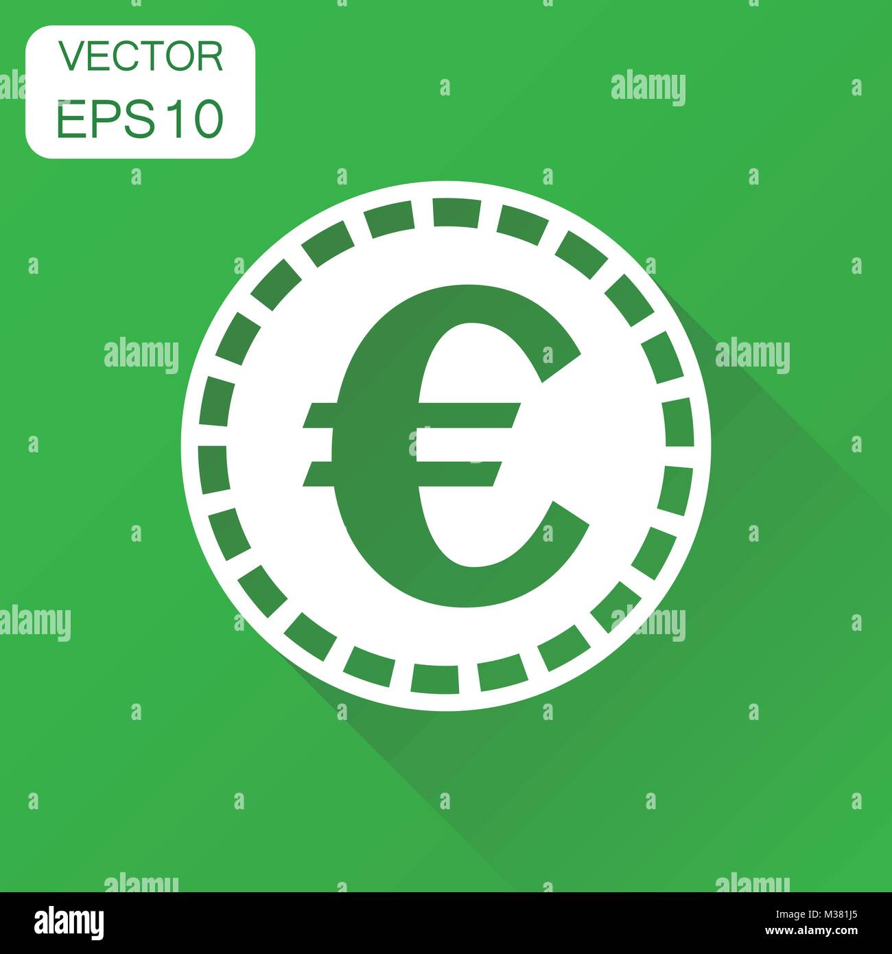 Money coin euro icon. Business concept coins pictogram. Vector ...