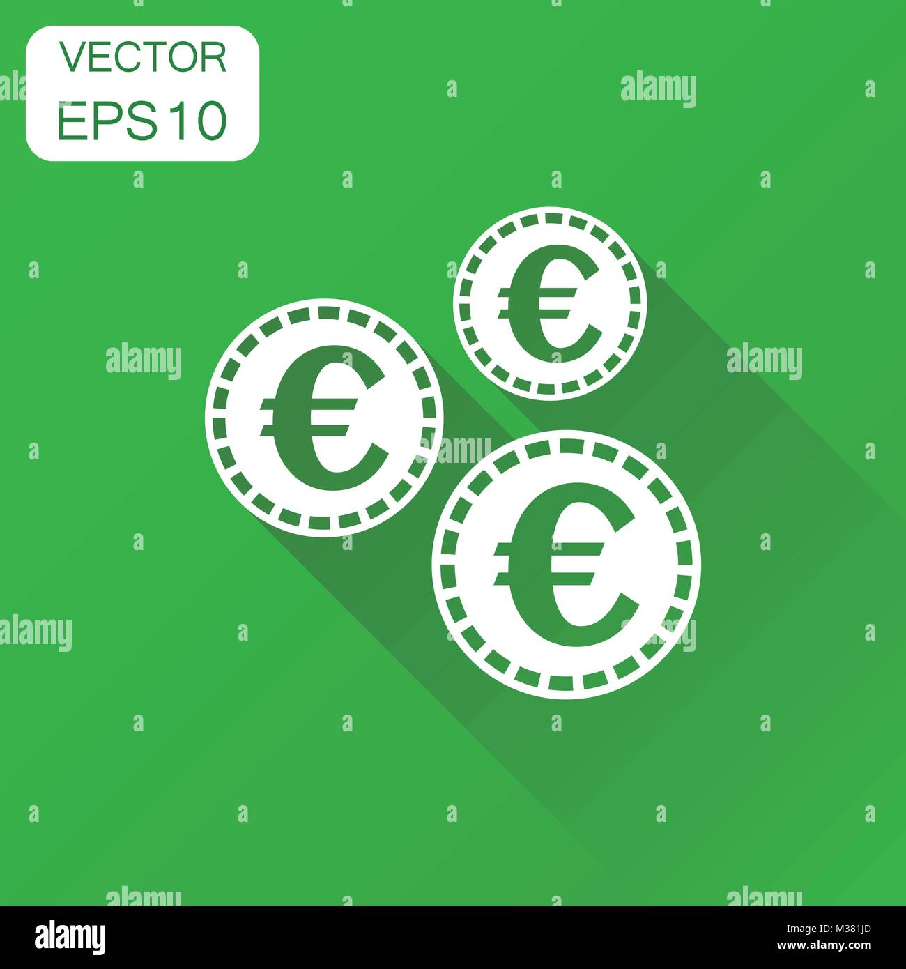 Money coin euro icon. Business concept coins pictogram. Vector ...