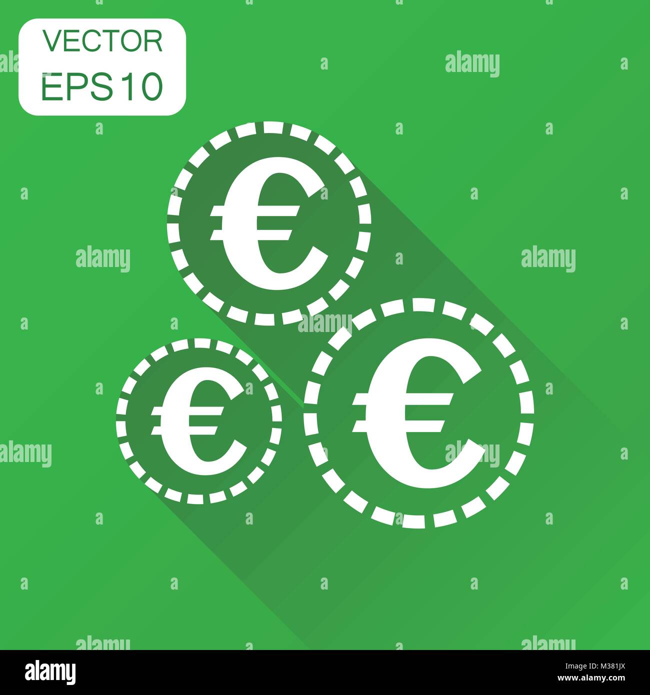 Money coin euro icon. Business concept coins pictogram. Vector ...