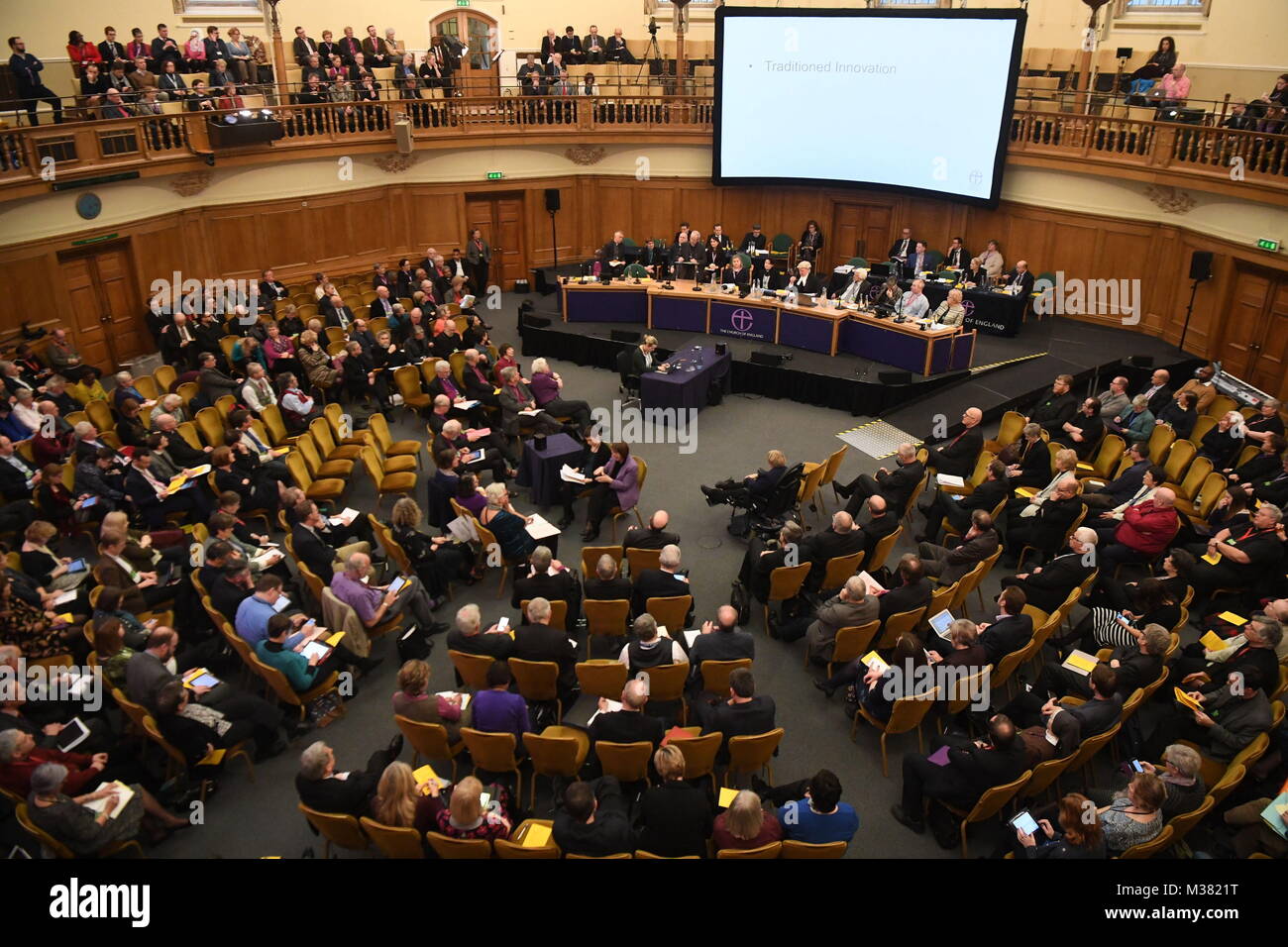 A general view of the assembly hall of church house hi-res stock ...
