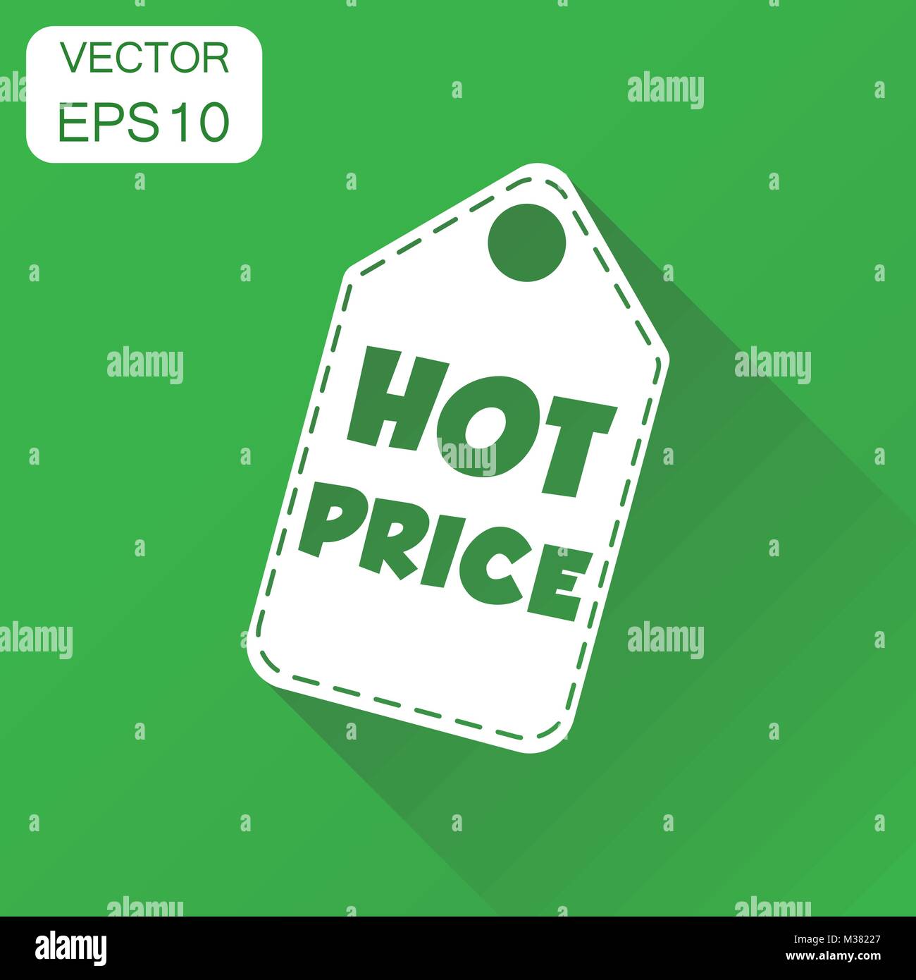 Hot price hang tag icon. Business concept hot price shopping pictogram ...