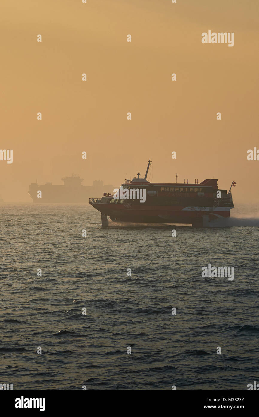 Macau To Hong Kong TurboJet Boeing Jetfoil Passenger Ferry, Crossing ...