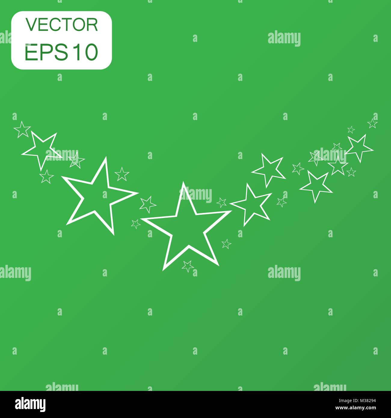 Abstract falling star icon. Business concept stars pictogram. Vector ...