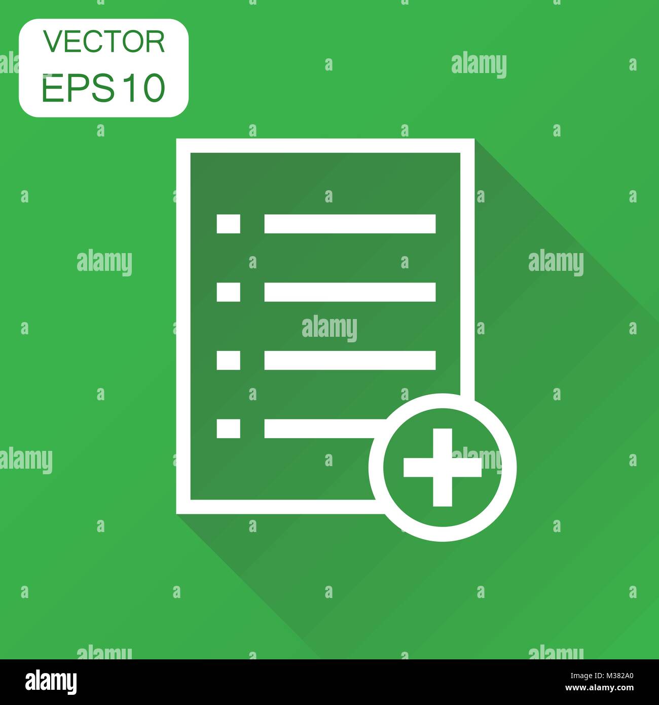 Add list document icon. Business concept document note pictogram ...