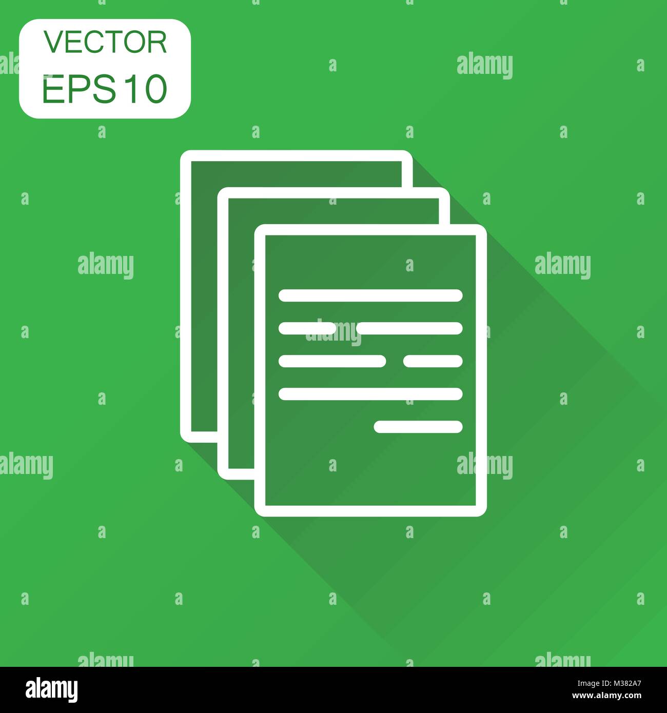 Document icon. Business concept document note pictogram. Vector ...