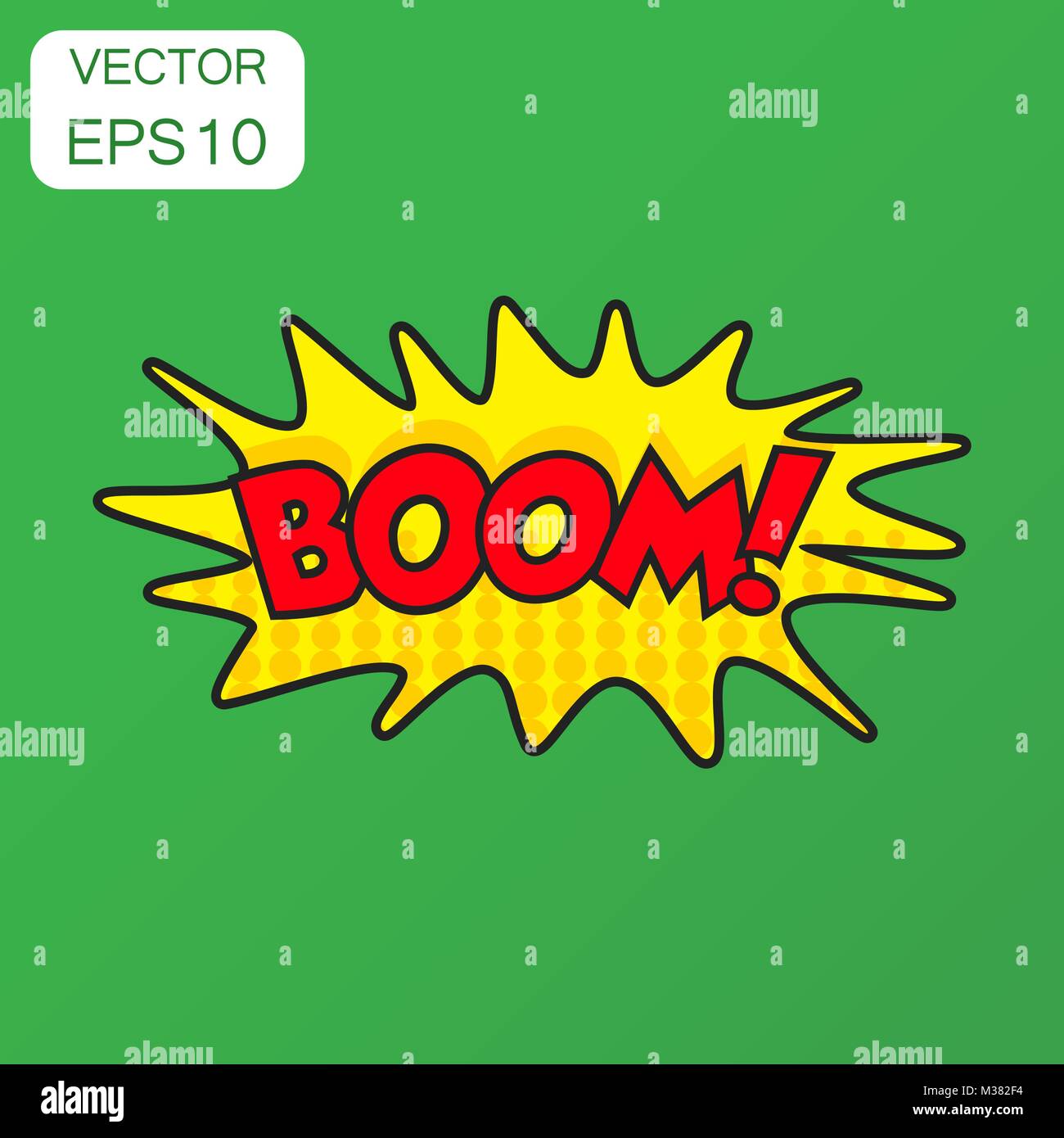 Boom comic sound effects icon. Business concept sound bubble speech ...
