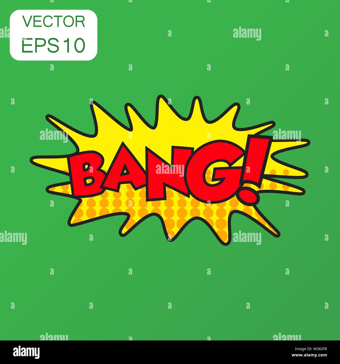 Bang comic sound effects icon. Business concept bang sound bubble ...
