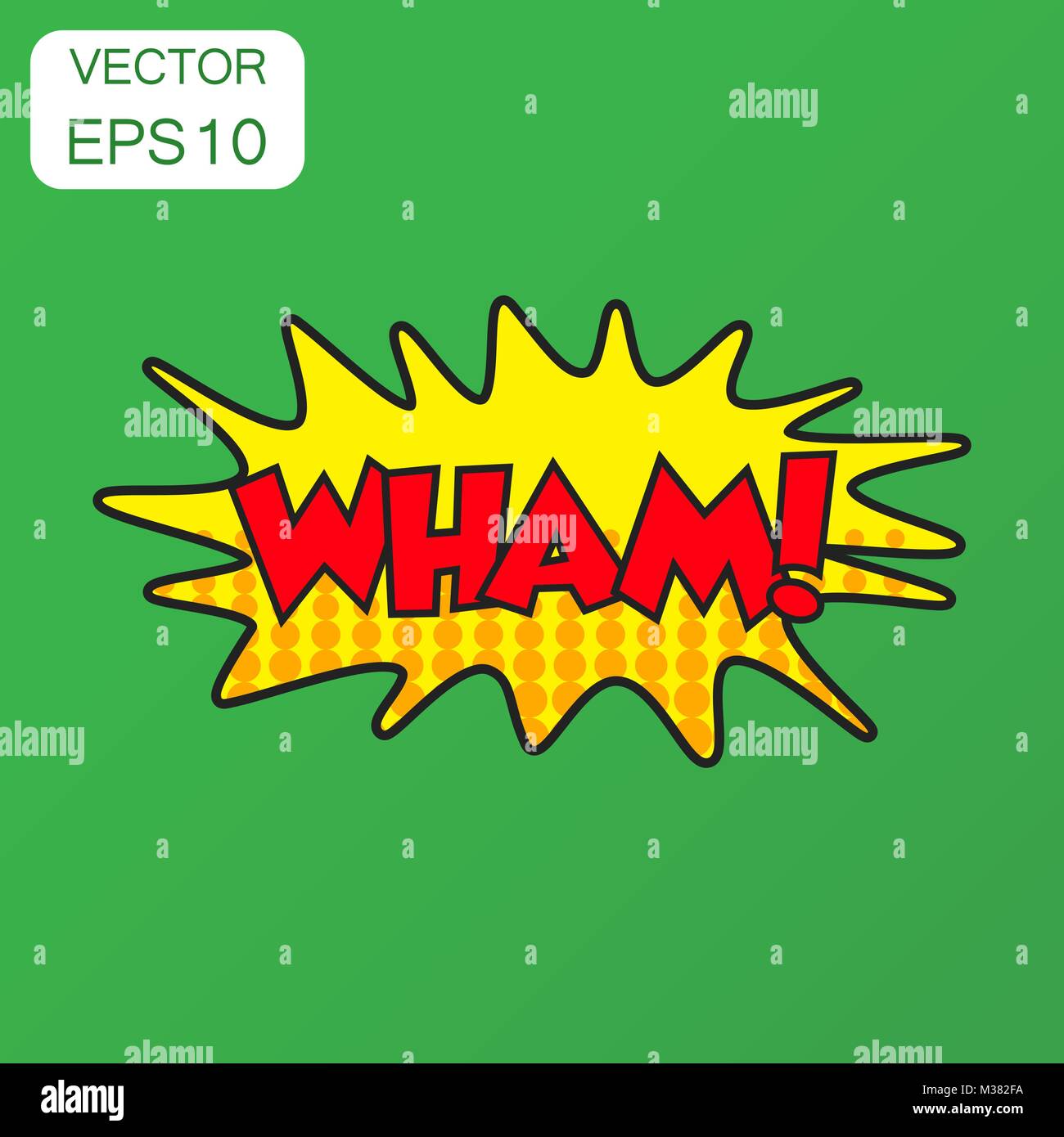 Wham comic sound effects icon. Business concept wham sound bubble ...
