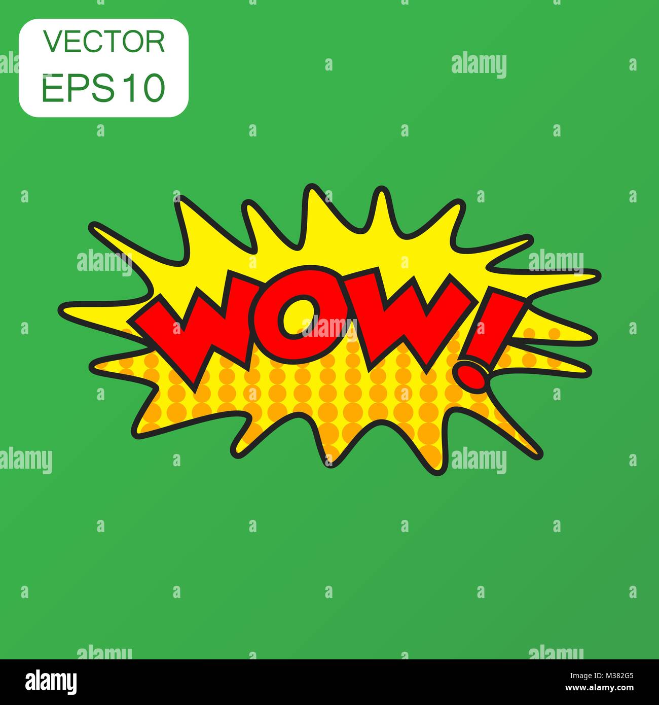 Wow comic sound effects icon. Business concept wow sound bubble speech ...