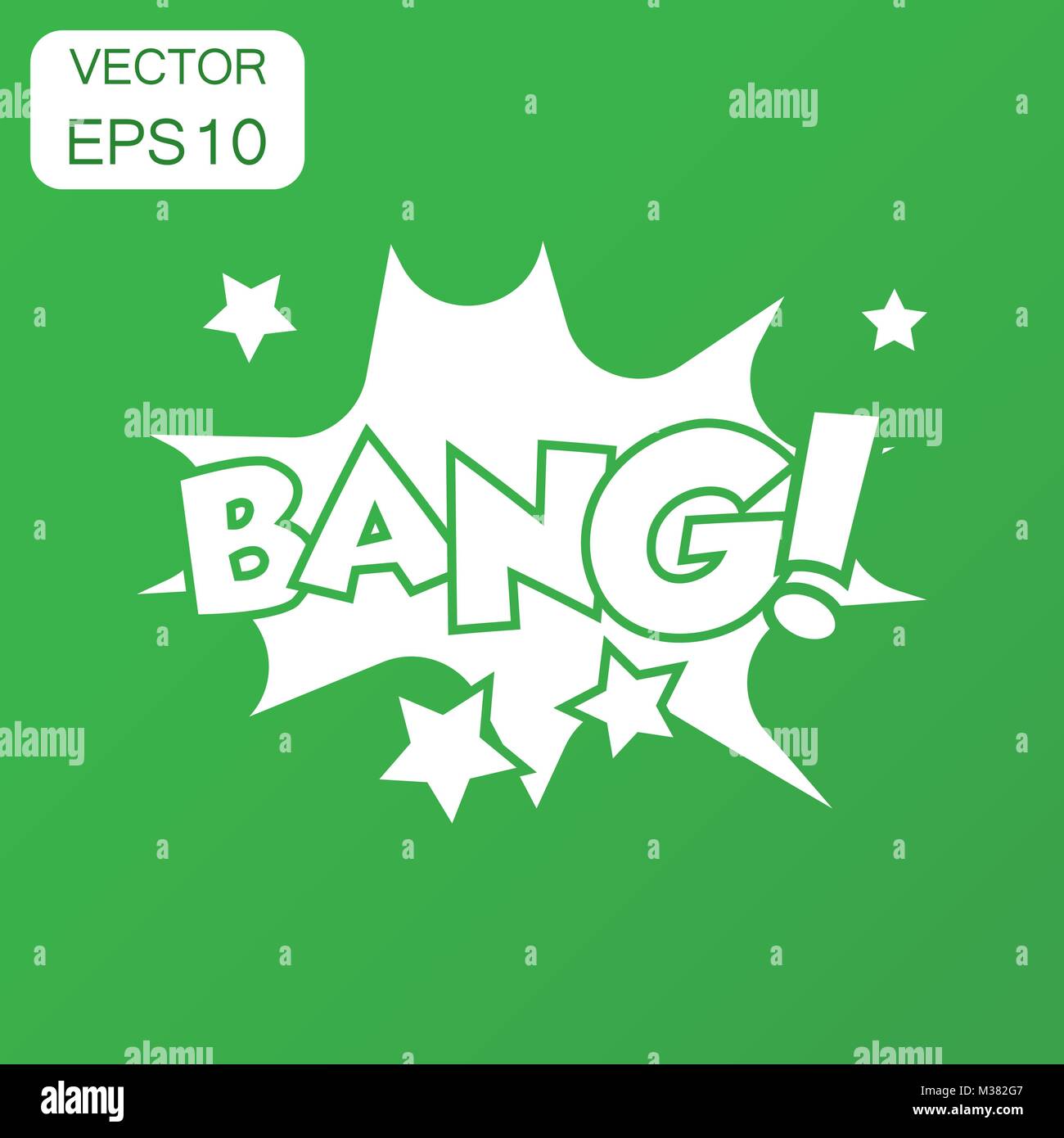 Bang comic sound effects icon. Business concept bang sound bubble ...