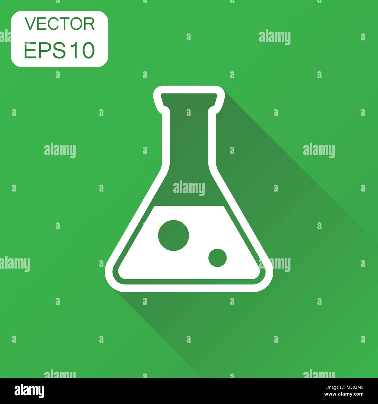 Chemical test tube icon. Business concept experiment flasks pictogram ...