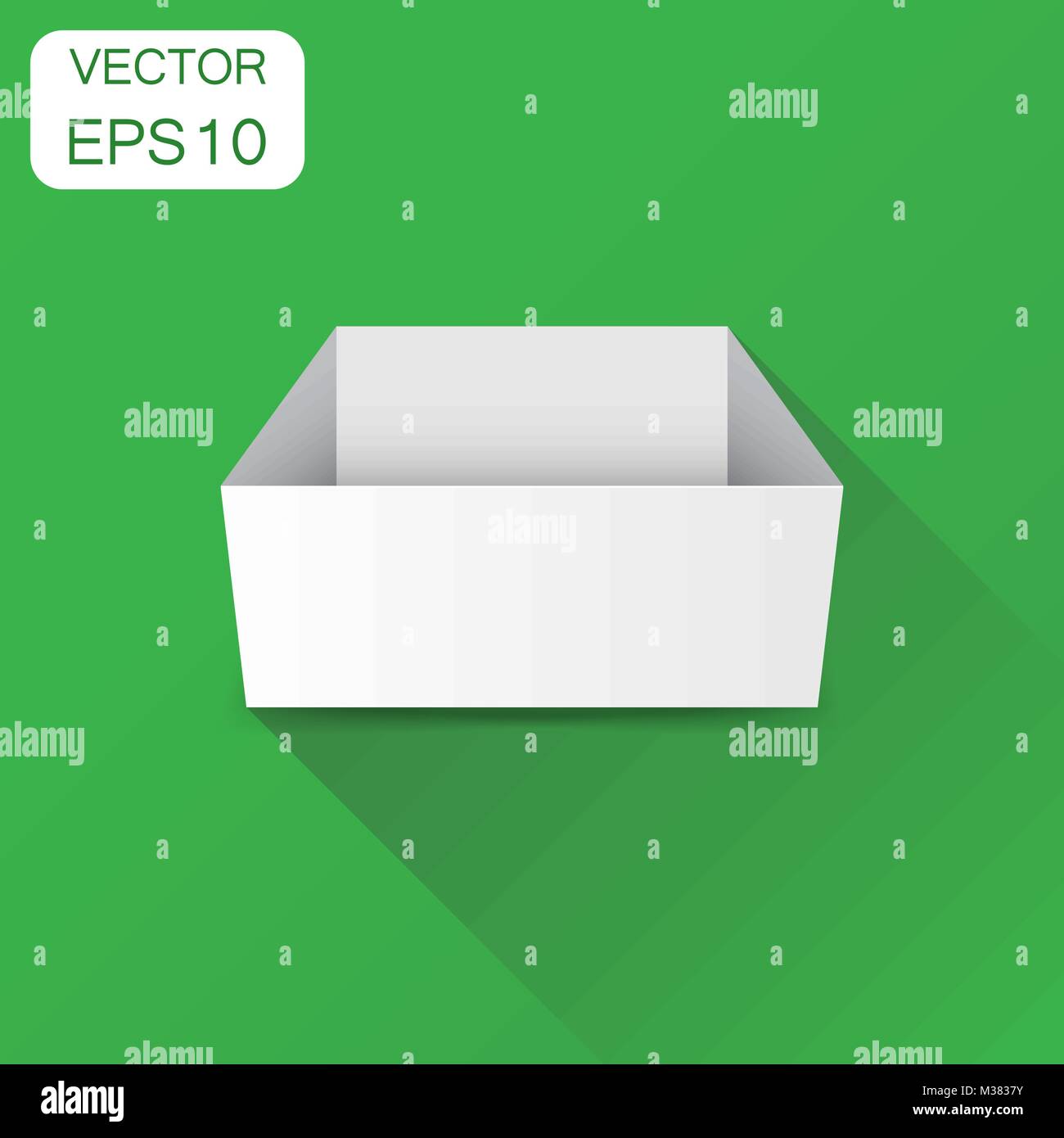 White cardboard package box. Business concept box pictogram. Vector ...