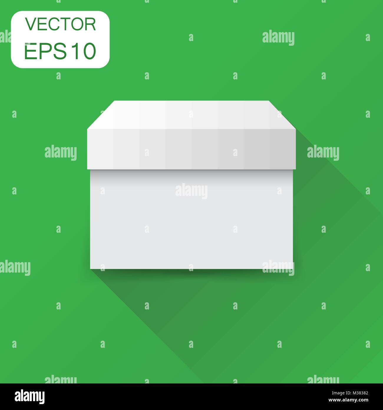 White cardboard package box. Business concept box pictogram. Vector ...