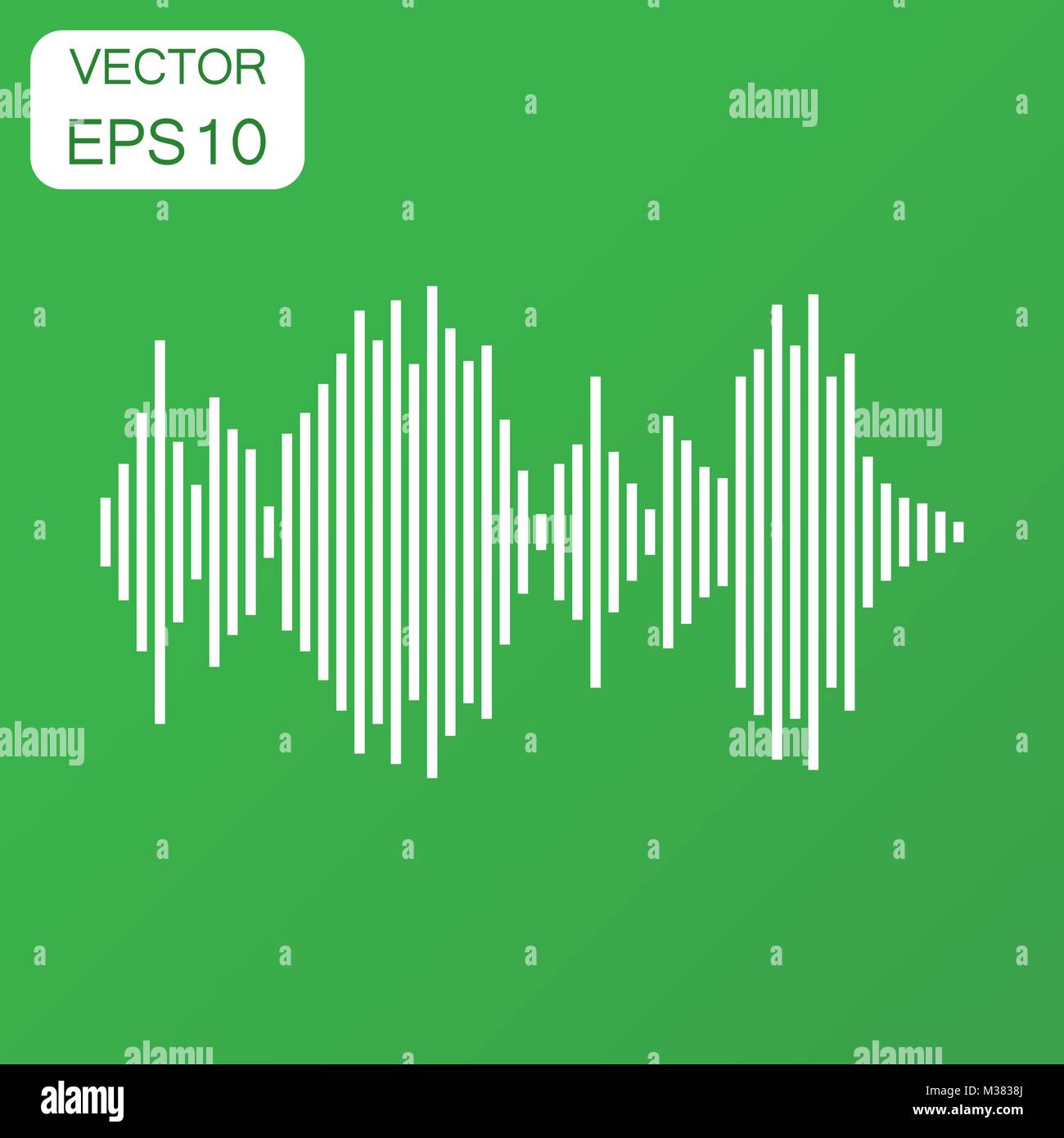 Vector sound waveform icon. Business concept Sound waves and musical ...