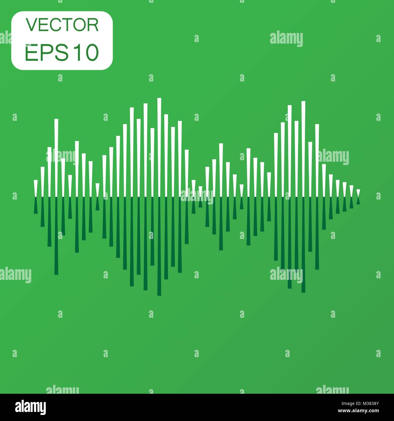 Vector sound waveform icon. Business concept Sound waves and musical ...