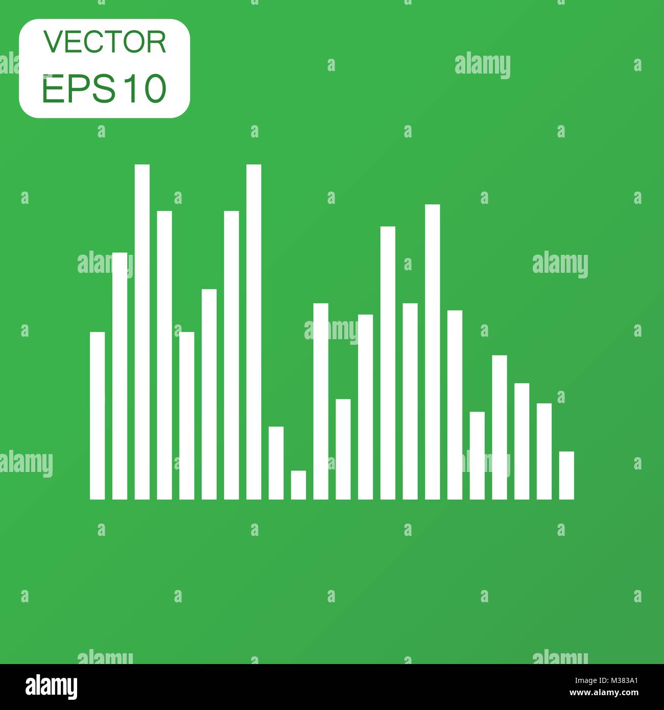 Vector sound waveform icon. Business concept Sound waves and musical ...