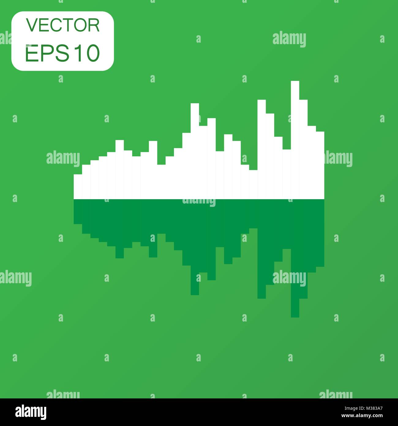 Vector sound waveform icon. Business concept Sound waves and musical ...