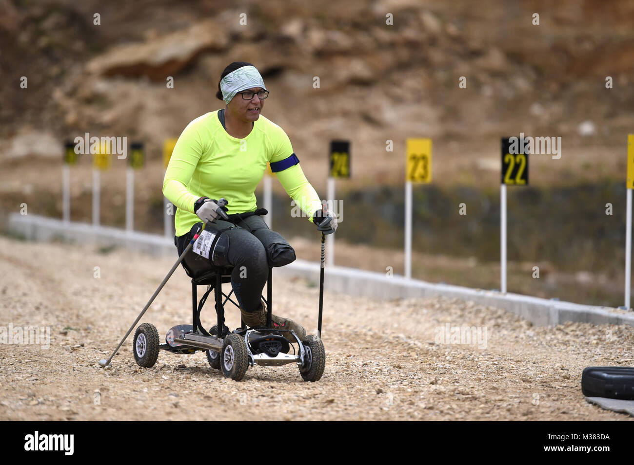 Former Marine Pfc. Jataya Taylor, from Aurora, Colorado, eyes her ...