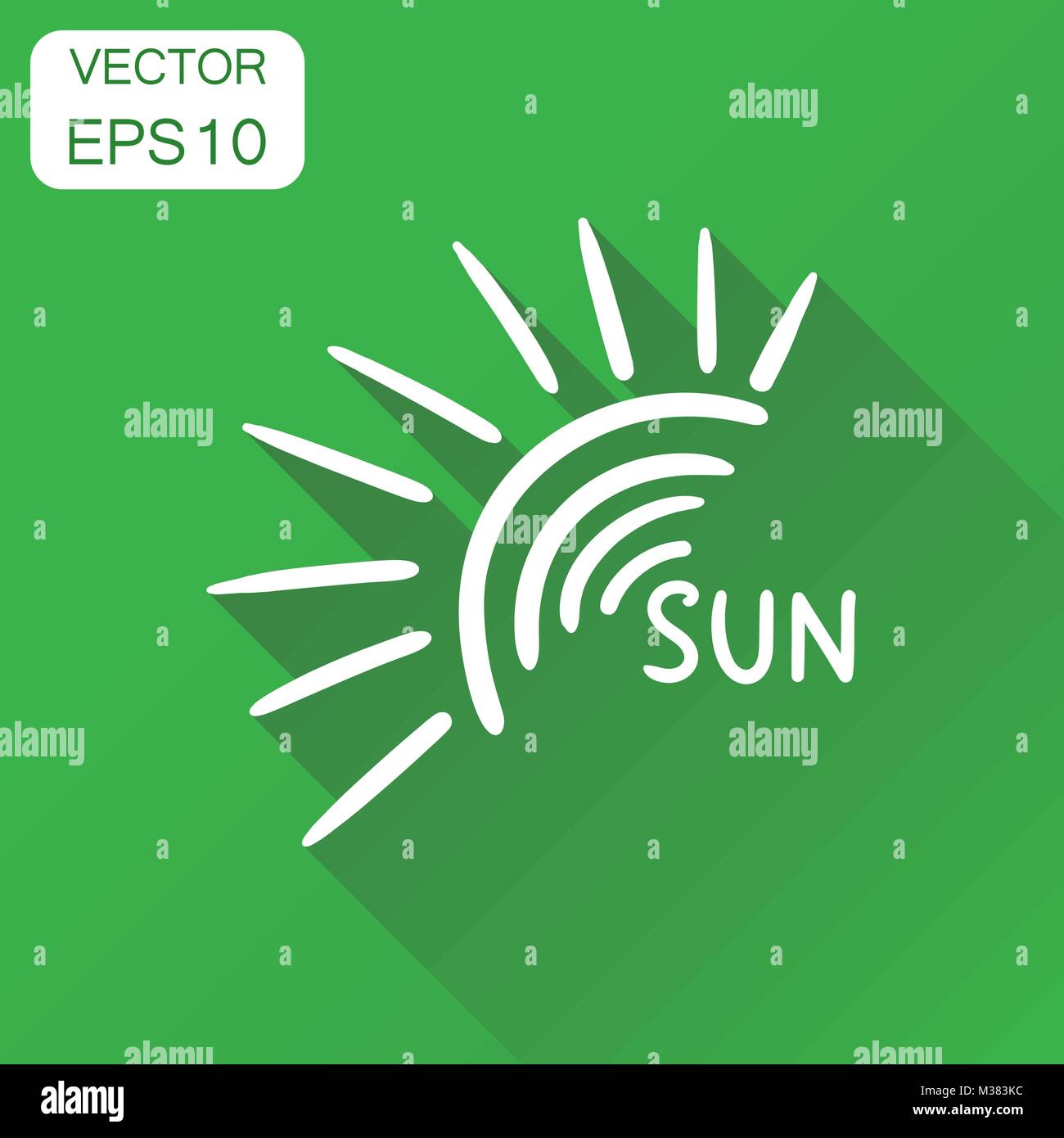 Hand drawn sun icon. Business concept sun pictogram. Vector ...