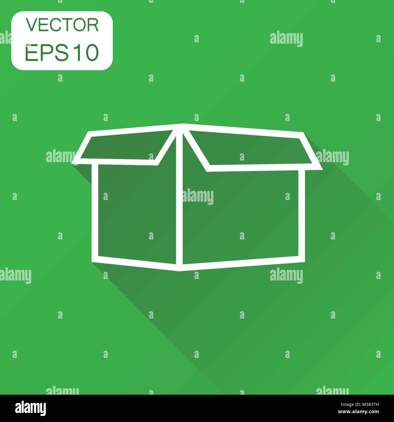 Open box icon. Business concept shipping pack pictogram. Vector ...