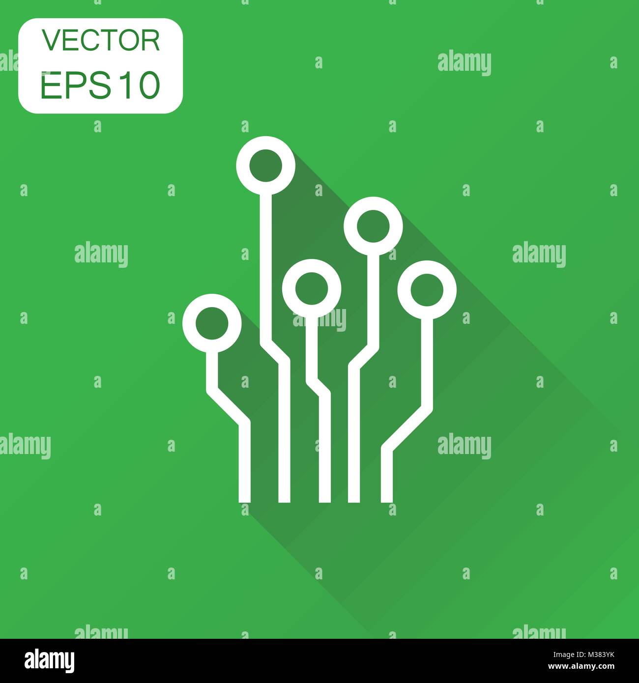 Circuit board icon. Business concept technology scheme pictogram ...