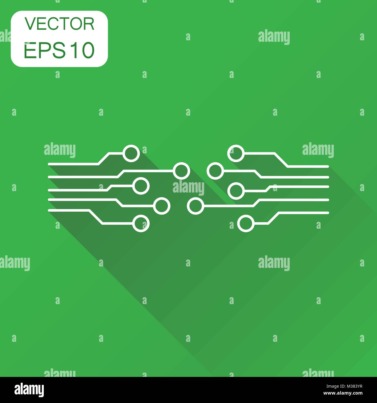 Circuit board icon. Business concept technology scheme pictogram ...