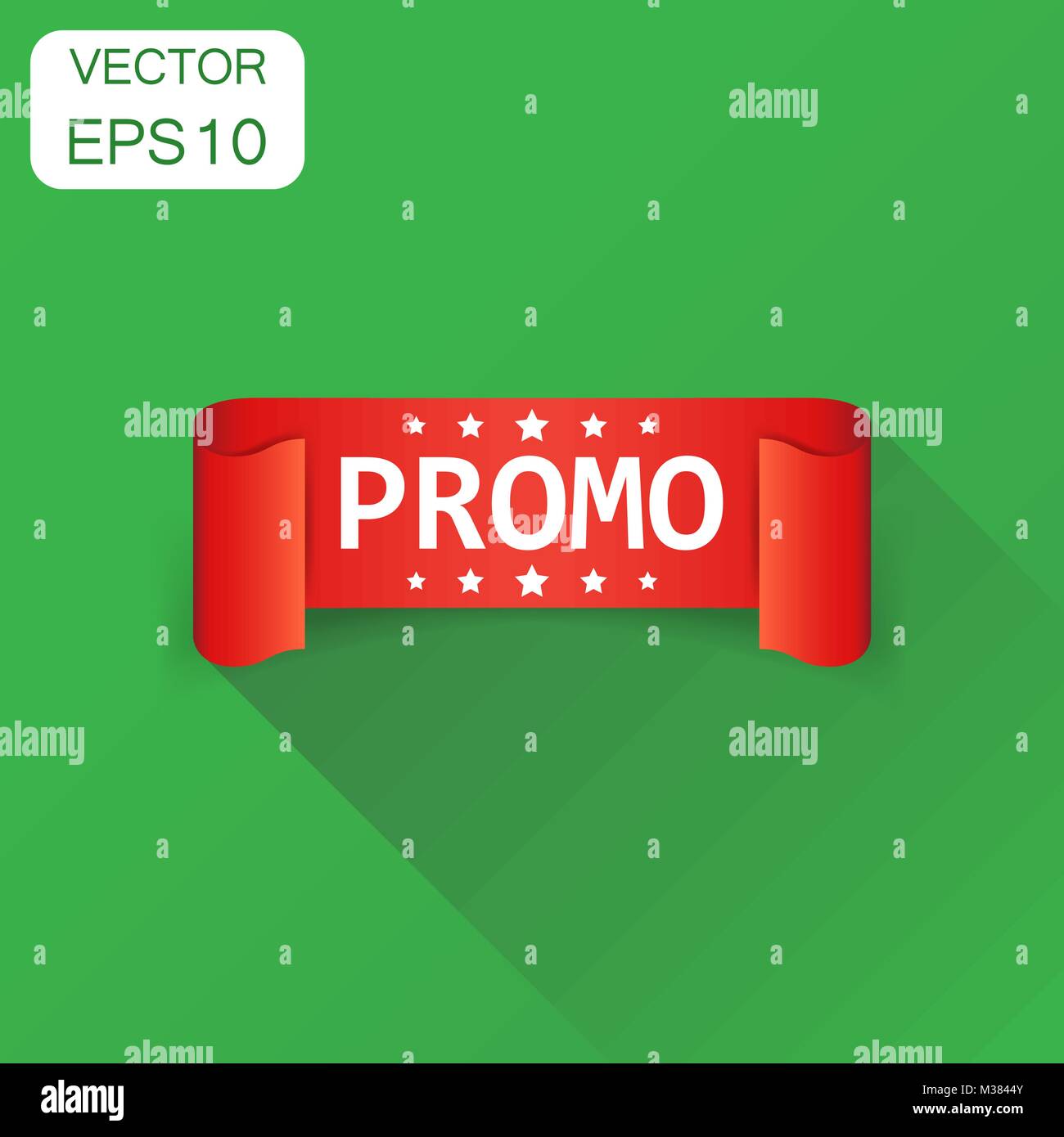 Promo ribbon icon. Business concept promo sticker label pictogram ...