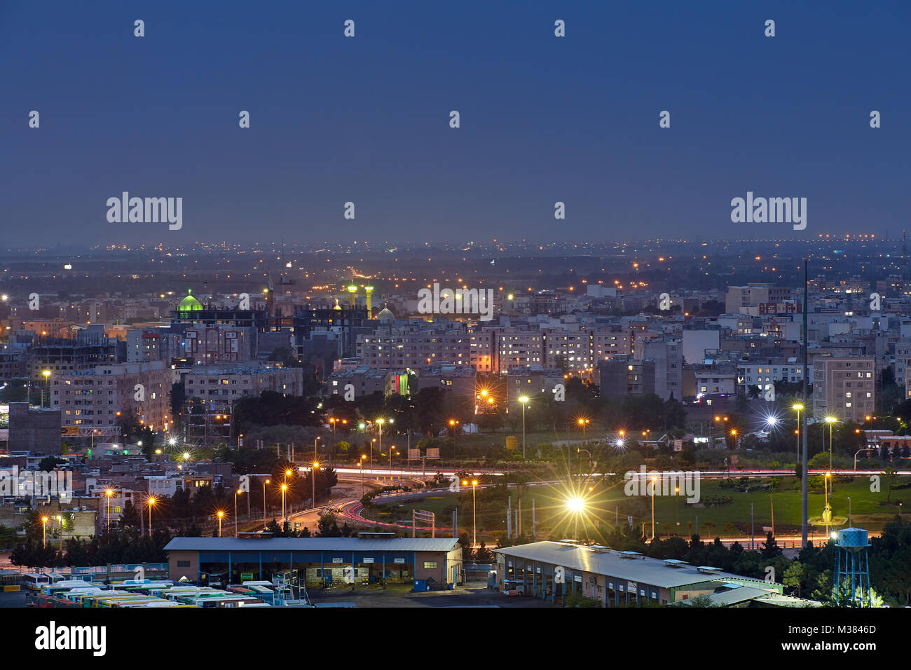 Tehran, Iran - April 27, 2017: panorama of the Iranian city with low ...